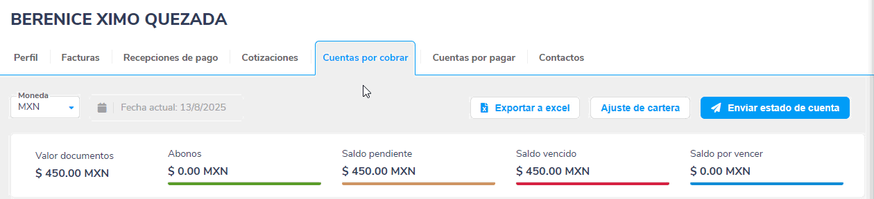 Realizar ajuste de cartera - Portal de Clientes Siigo Aspel