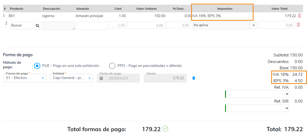 Elaborar factura de compra con impuestos IEPS - Portal de Clientes ...